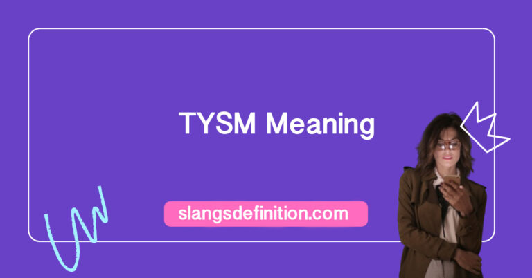 TYSM Meaning & Examples | Slangs Definitions | Slang Examples